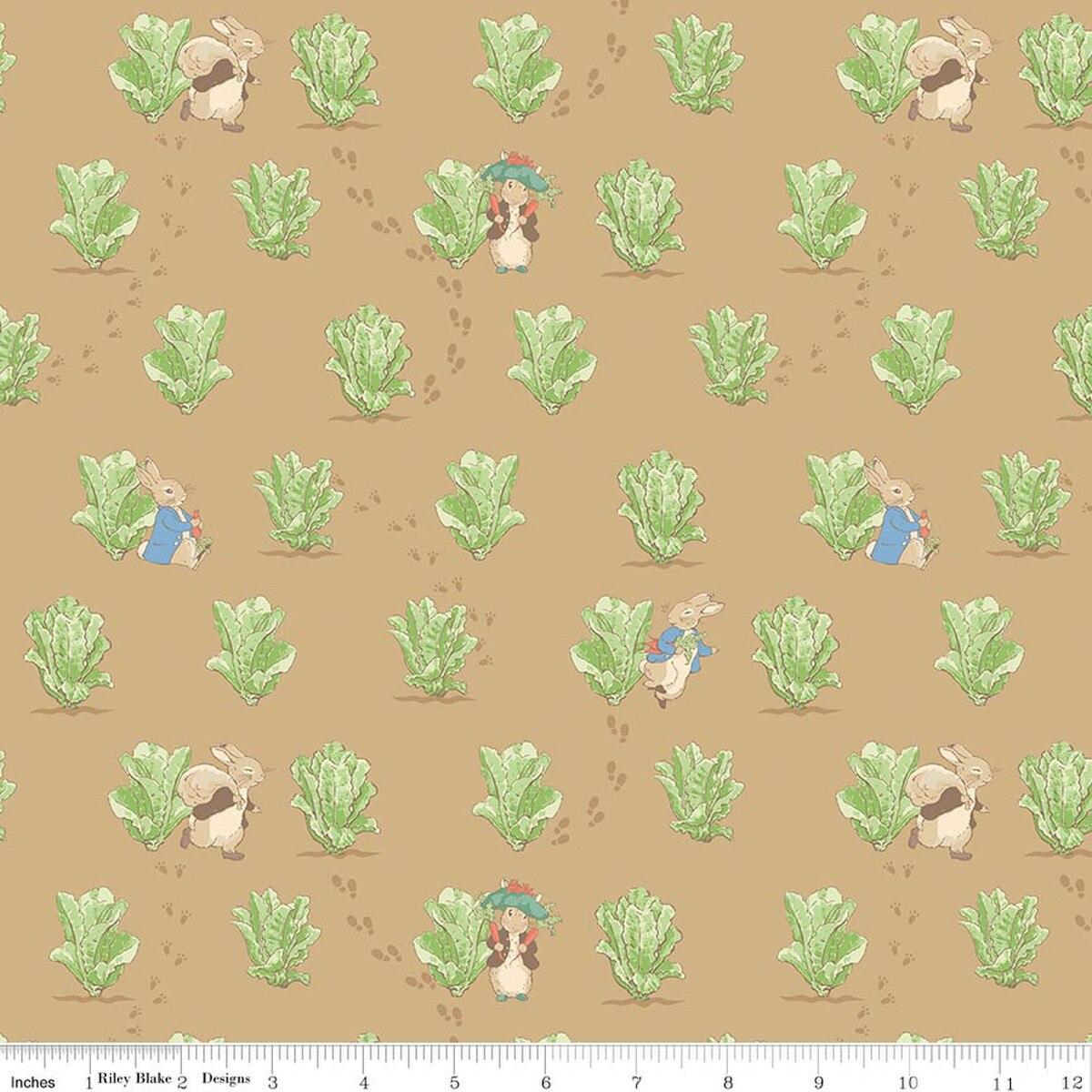 Peter Rabbit & Benjamin Bunny - Lettuce Patch Tan – Thimbles Quilts