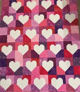 Patchwork Hearts Kit - Includes Pattern & Binding – Thimbles Quilts